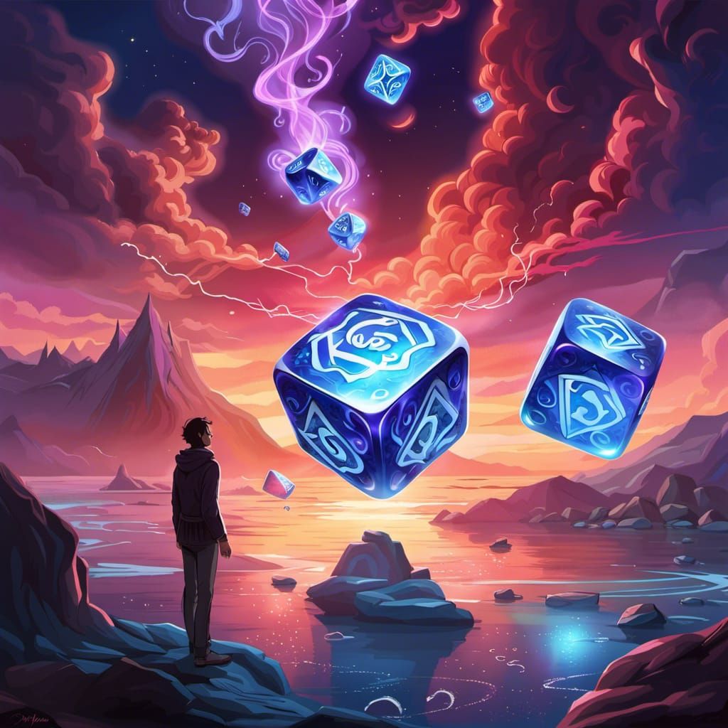 Cosmic Dice - AI Generated Artwork - NightCafe Creator