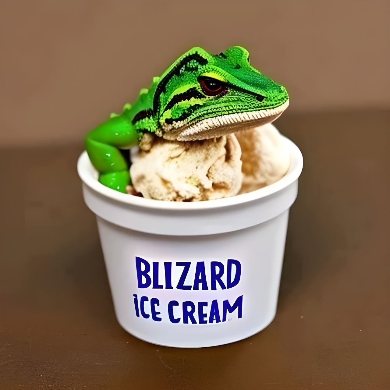 Lizard Blizzard ice cream : r/nightcafe
