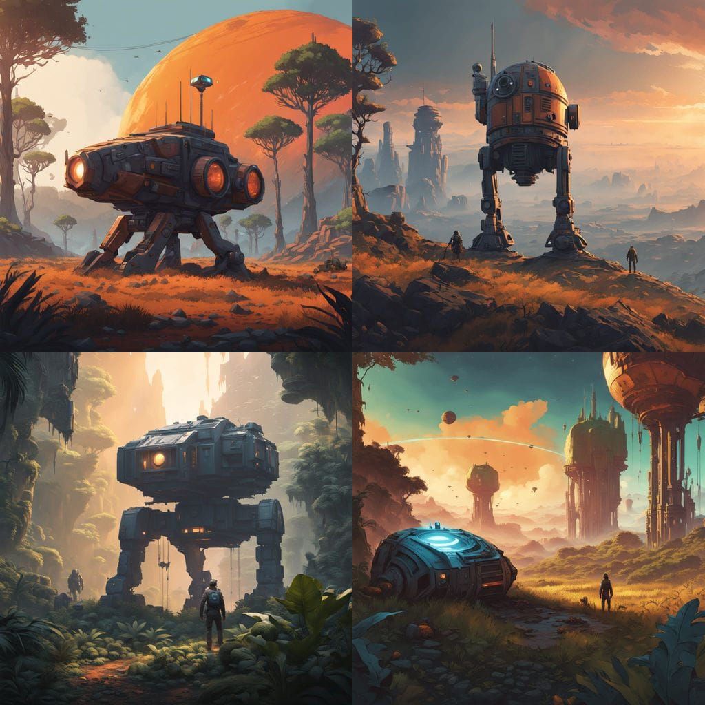 Astromech Droid Meets a World of Primate Wonder in... - AI Art