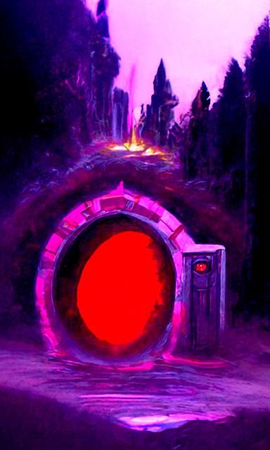 Red dot portal to another dimension - 32k fantasy concept art - AI ...