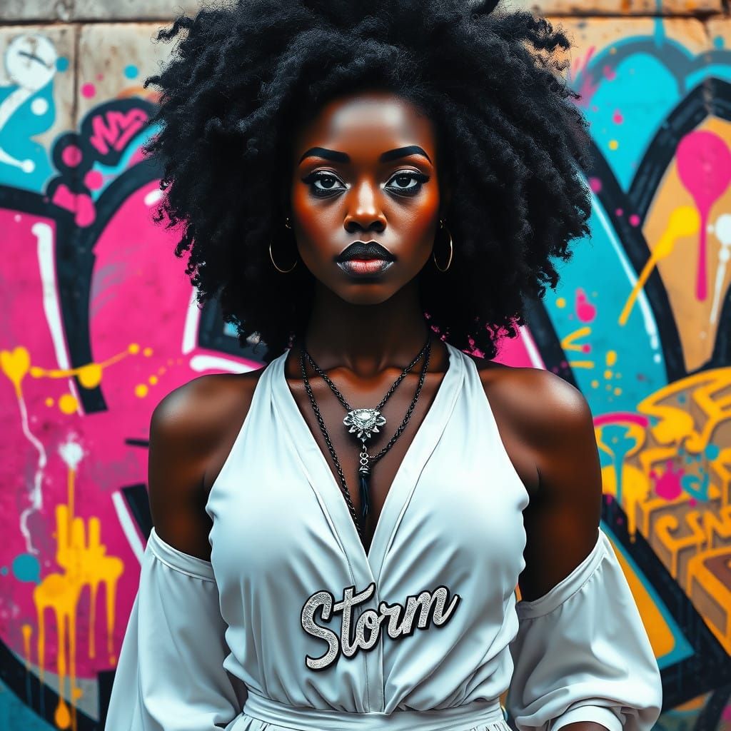 Urban Goddess of Color and Light - AI Art