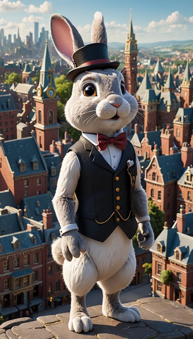 Mr Hare's Grand Tour - AI Generated Artwork - NightCafe Creator