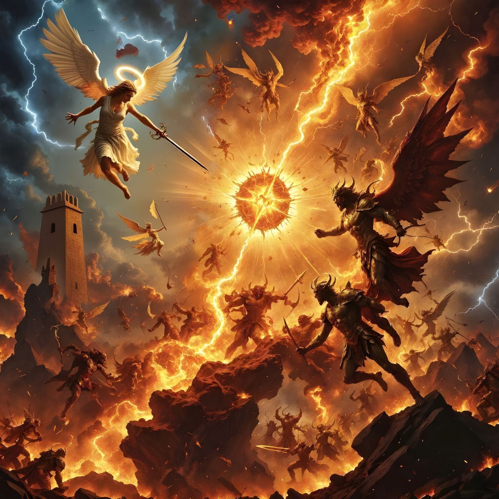 A display of good and evil - Heaven and Hell Clash in Epic A...