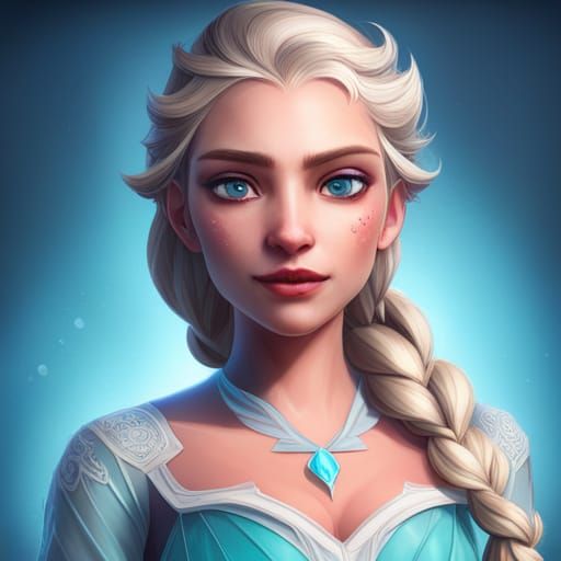 Alternative Elsa Frozen - AI Generated Artwork - NightCafe Creator