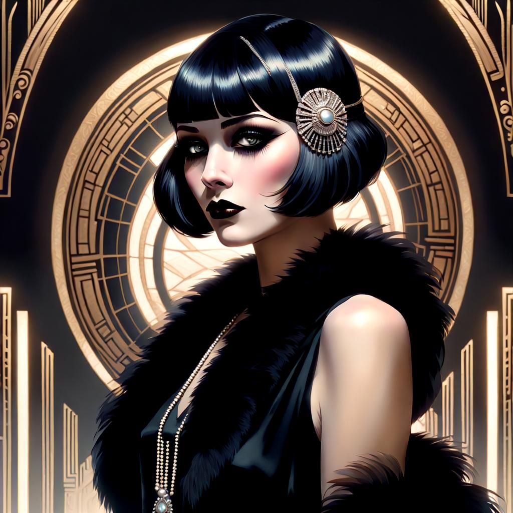 1920s goth girl - AI Generated Artwork - NightCafe Creator