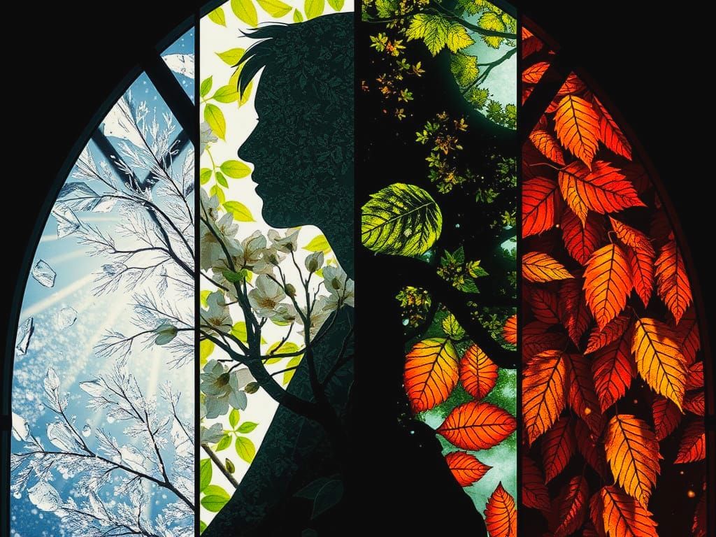 Seasons Silhouette Art - Seasons Silhouette Art