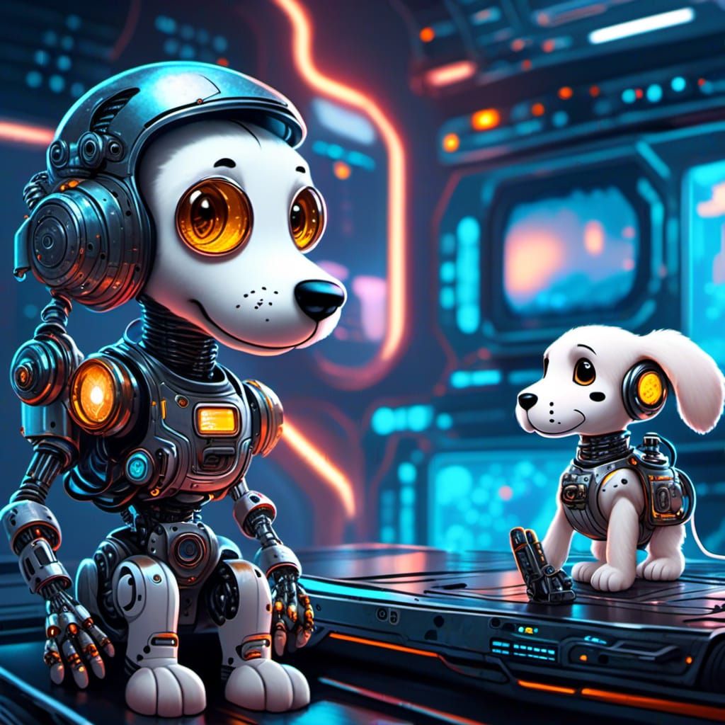 Cyborg Snoopy - AI Generated Artwork - NightCafe Creator