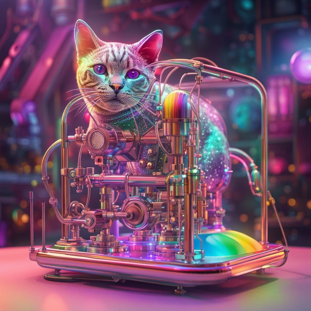 Cat Creation in Progress - AI Generated Artwork - NightCafe Creator