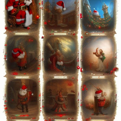 a list of santa claus, christmas - AI Generated Artwork - NightCafe Creator