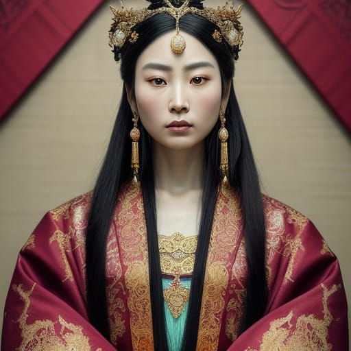 Majestic Portrait of Chinese Empress Wu Zetian in ... - AI Art