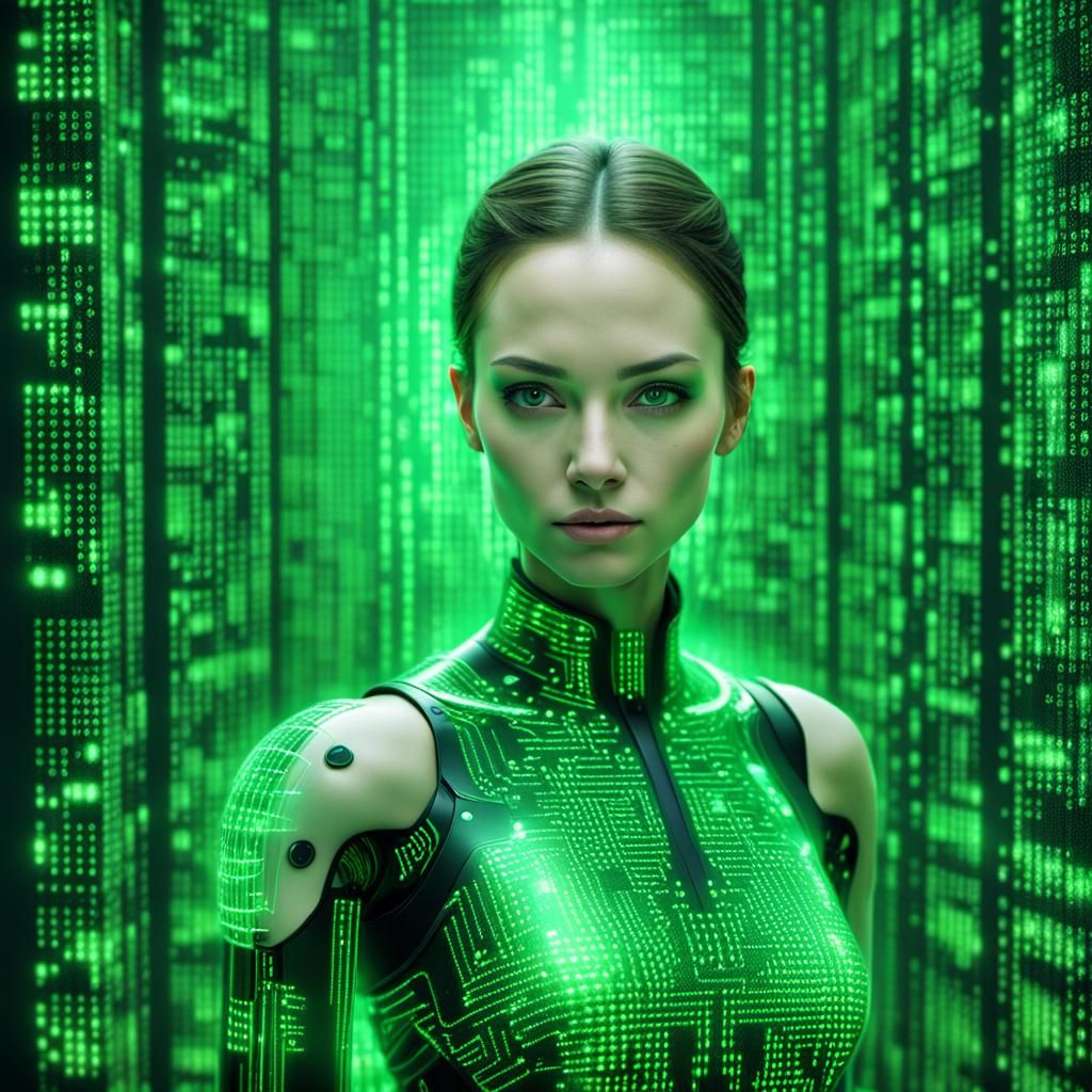 A Matrix Hologram Girl Ai Generated Artwork Nightcafe Creator