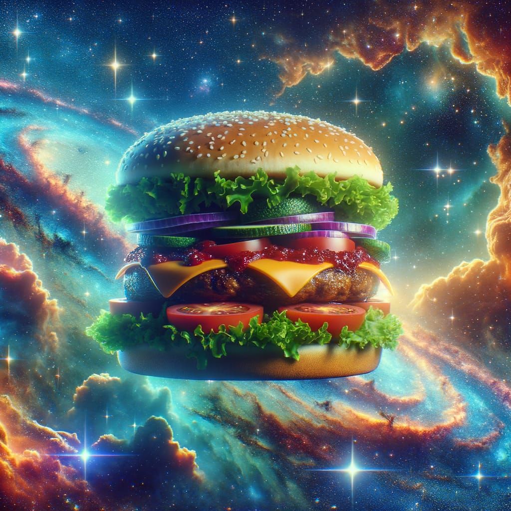 The Amazing Space Burger - AI Generated Artwork - NightCafe Creator