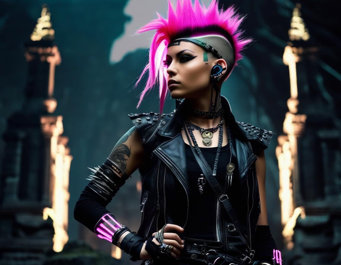 Pink Bio-Punk - AI Generated Artwork - NightCafe Creator