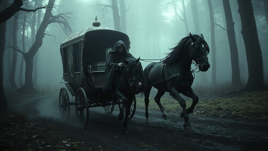 On a cold and stormy night, a mysterious gothic woman races through an ...