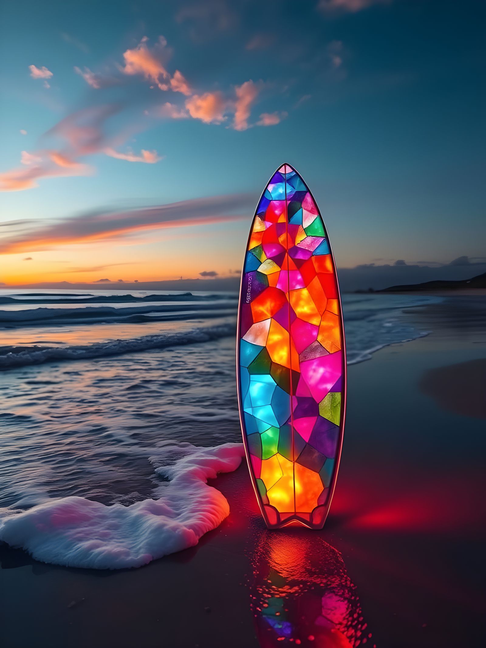 Stained Glass Surfboard - Stained Glass Surfboard