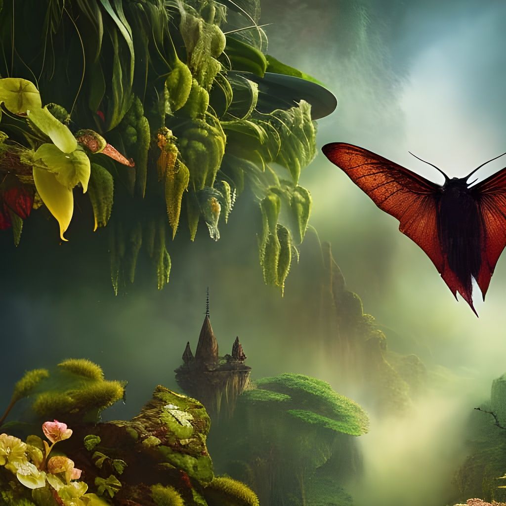 Moth-Bat Chimera - AI Generated Artwork - NightCafe Creator