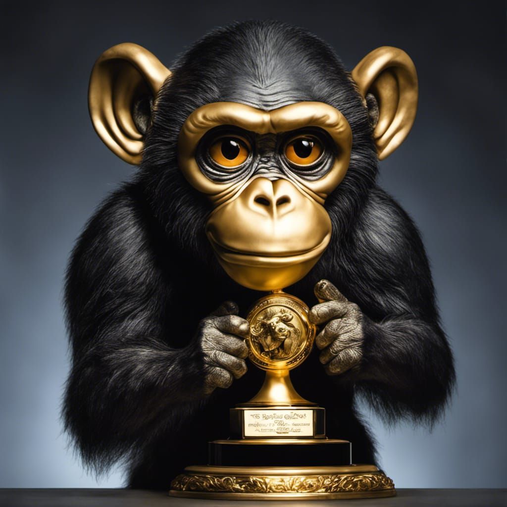 chimpanzee is a proud trophy winner - AI Generated Artwork - NightCafe ...