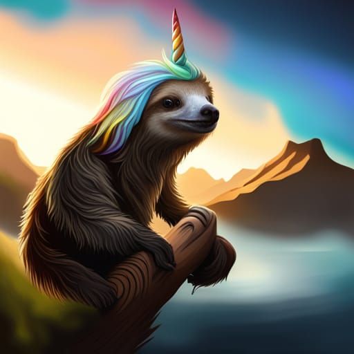 Slothicorn - AI Generated Artwork - NightCafe Creator