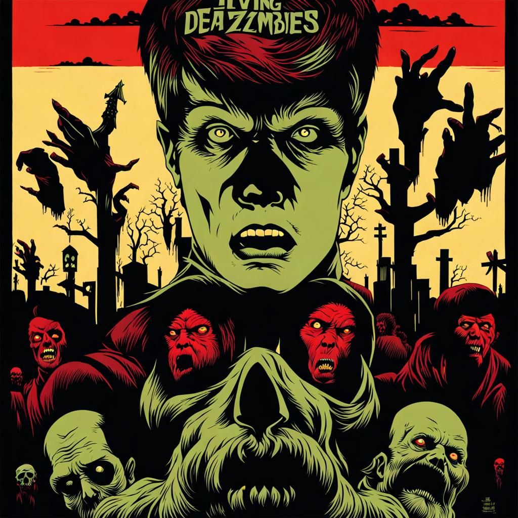 Night Of The Living Dead [Giallo Grindhouse Screen-Print Poster SDXL ...