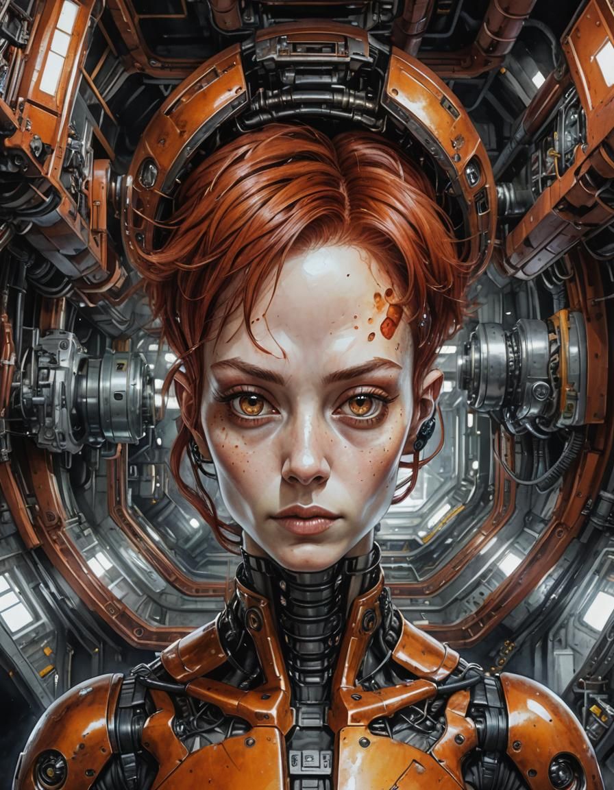 Humanoid alien portrait - AI Generated Artwork - NightCafe Creator