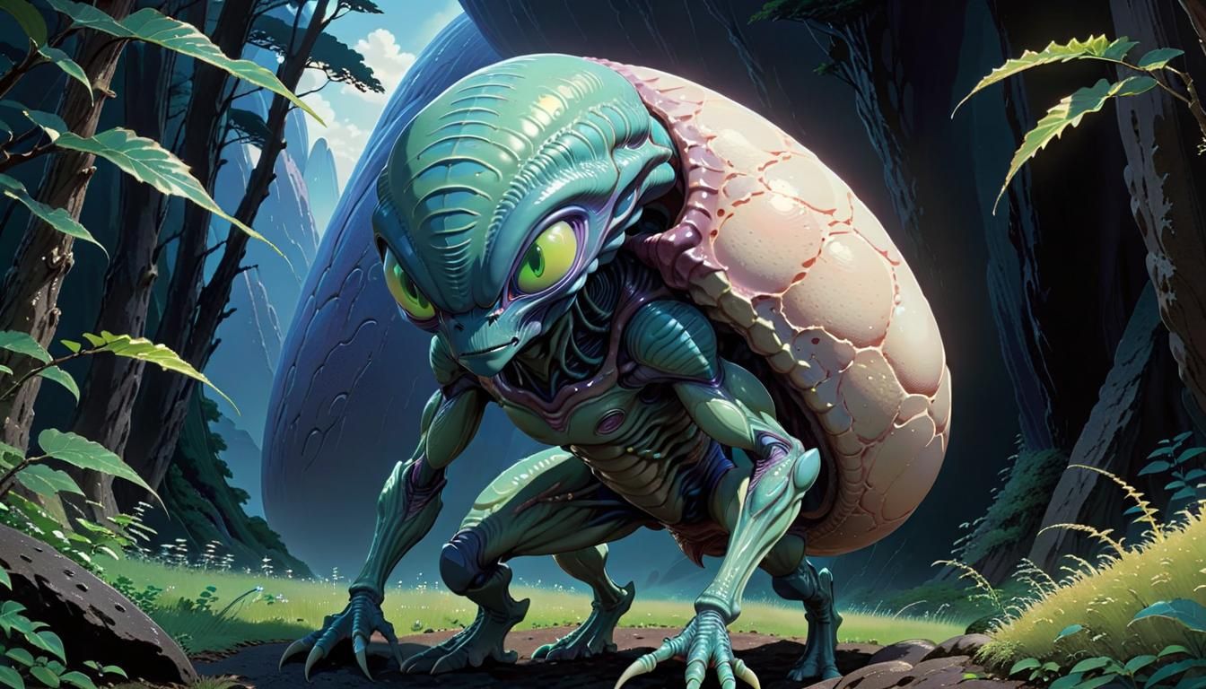 The Eggernot is an alien from planet Kar-ton. - AI Generated Artwork ...