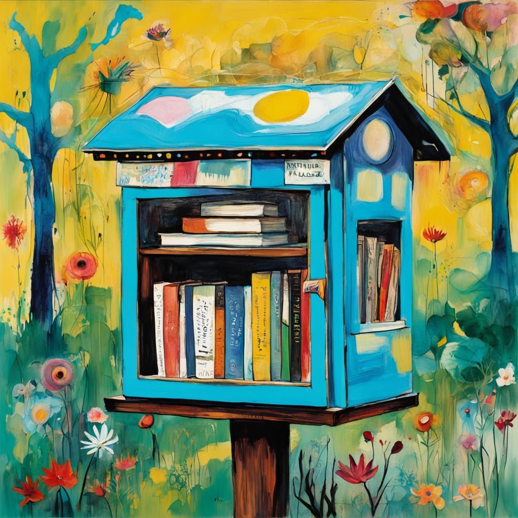 A curbside "little free libraries" book-sharing box #2
