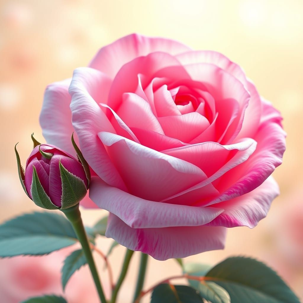 Surreal Rose Blooms in a Dreamlike Landscape with ... - AI Art