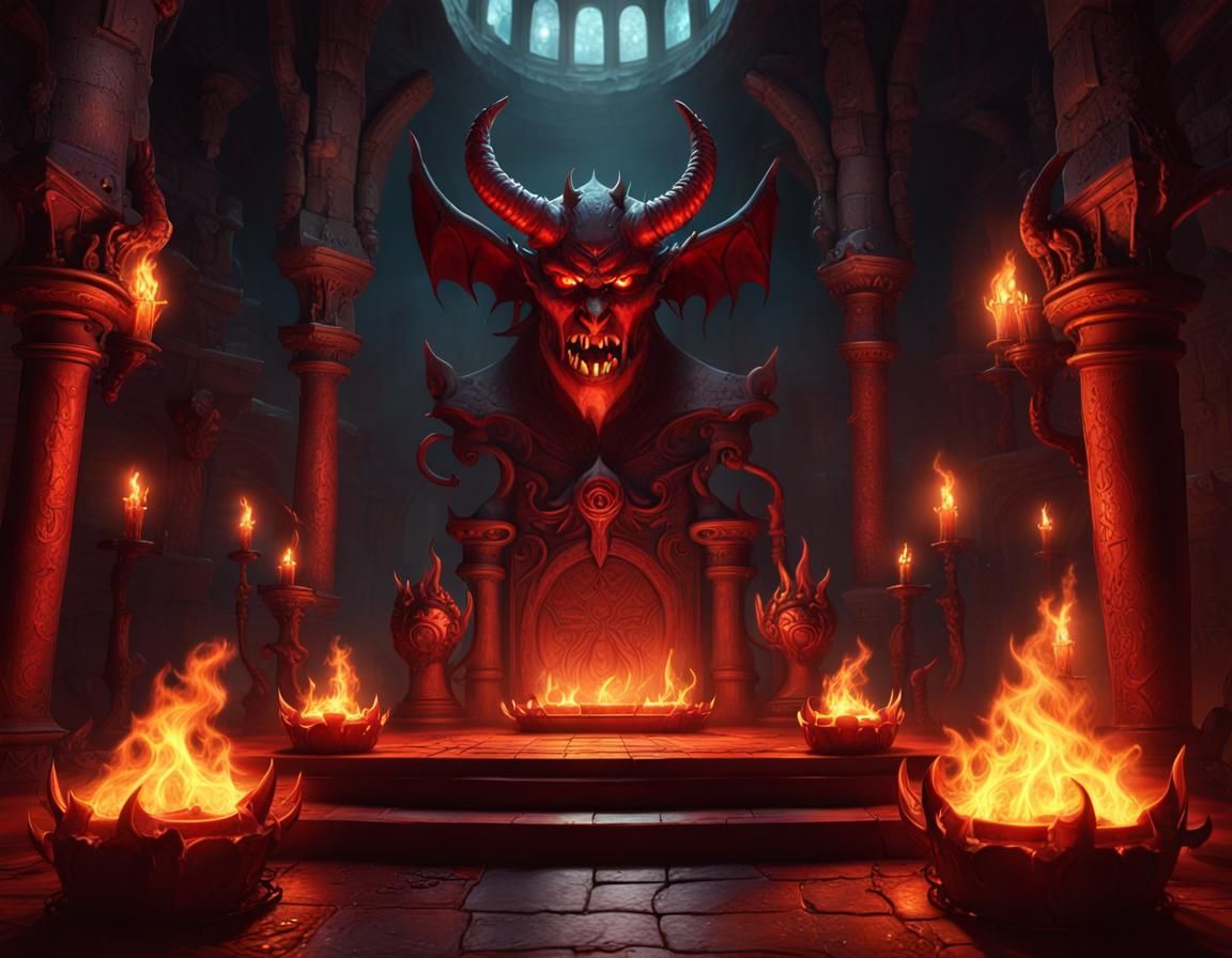 Dungeon Room with an Evil Shrine 240402A - Shrine of the Oni - AI ...