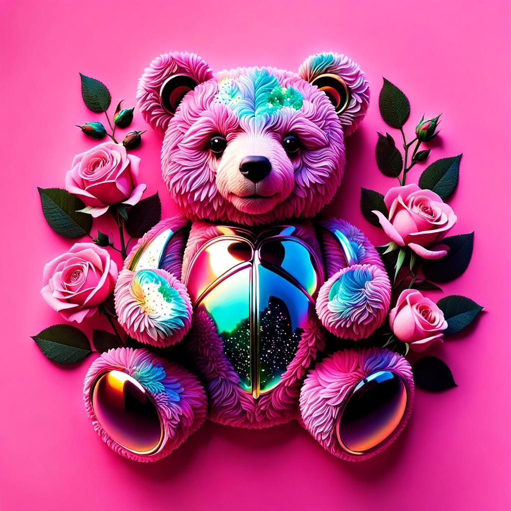 Botanical Teddy Bear - AI Generated Artwork - NightCafe Creator