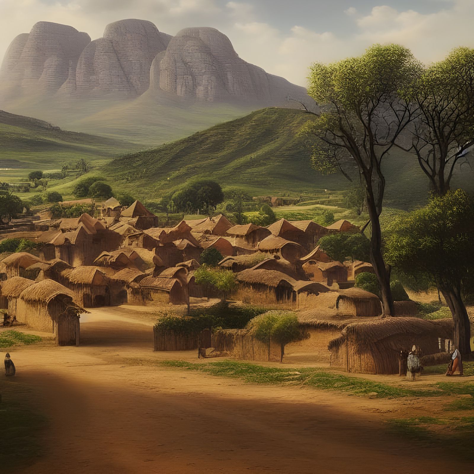 A small village in South Africa - AI Generated Artwork - NightCafe Creator