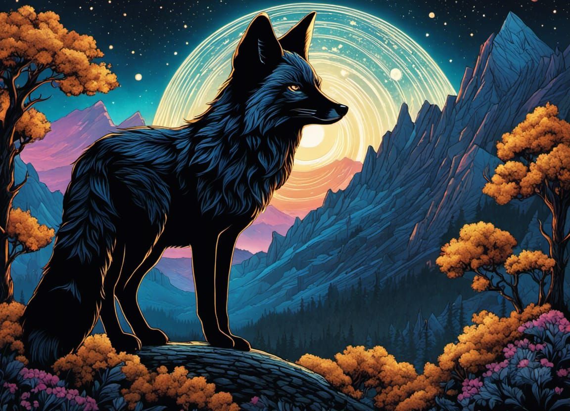 galactic fox - AI Generated Artwork - NightCafe Creator