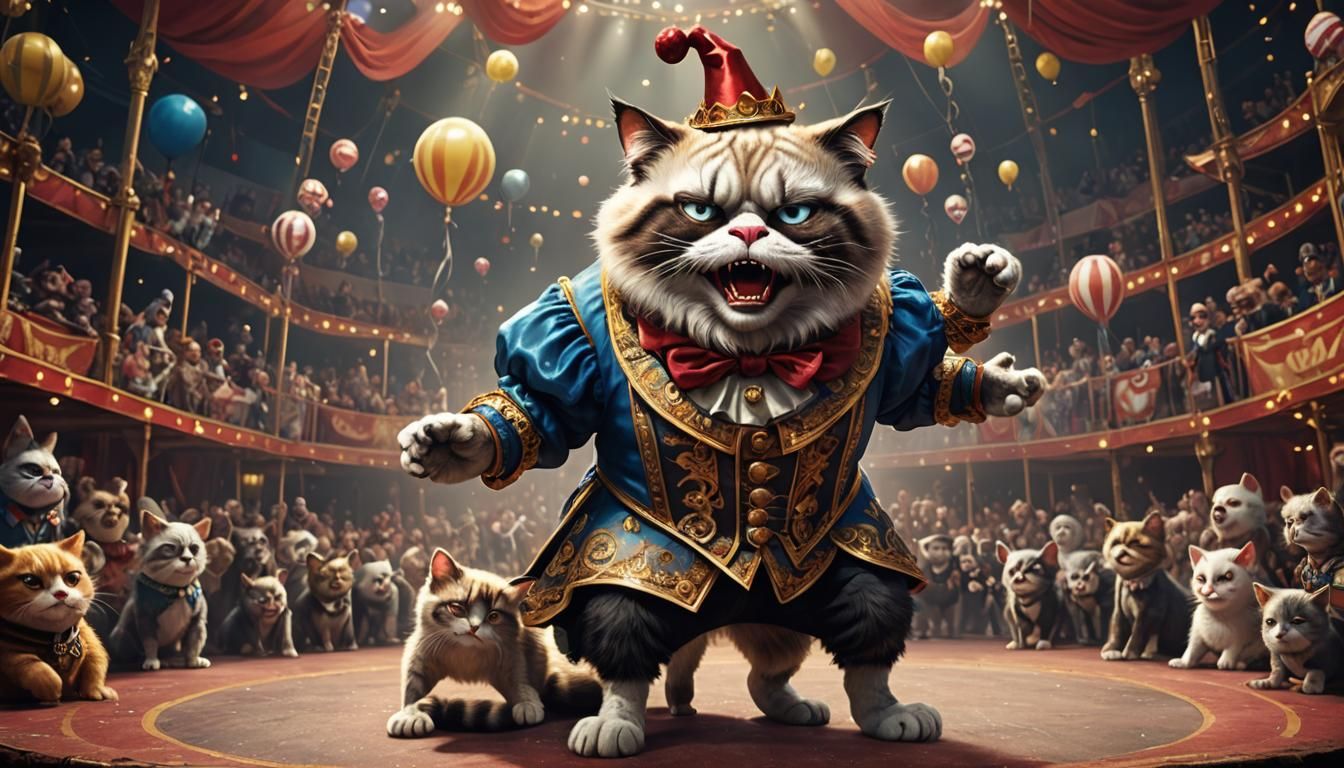 Cats circus - AI Generated Artwork - NightCafe Creator