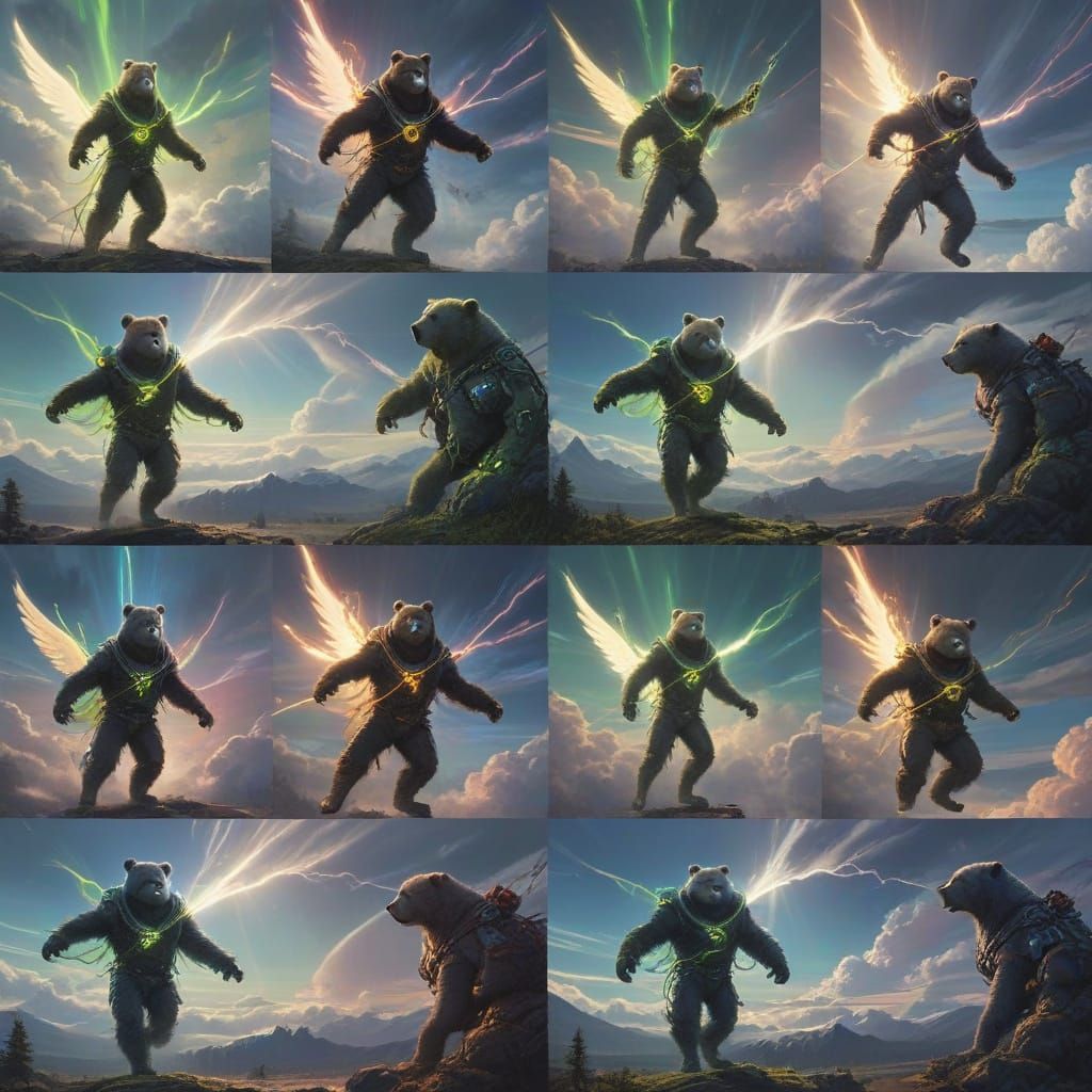 Mach 3 Hero in Neon Green Glory - AI Art