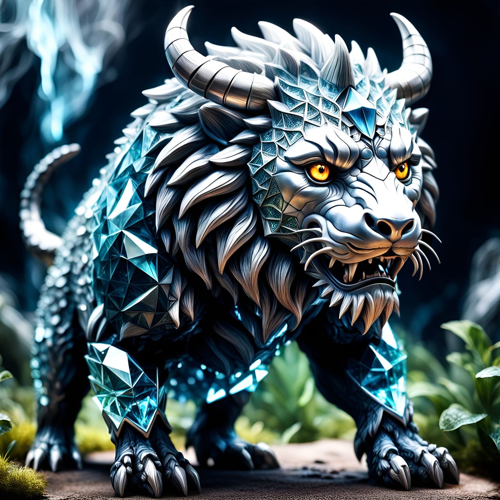 Crystal magical beast - AI Generated Artwork - NightCafe Creator