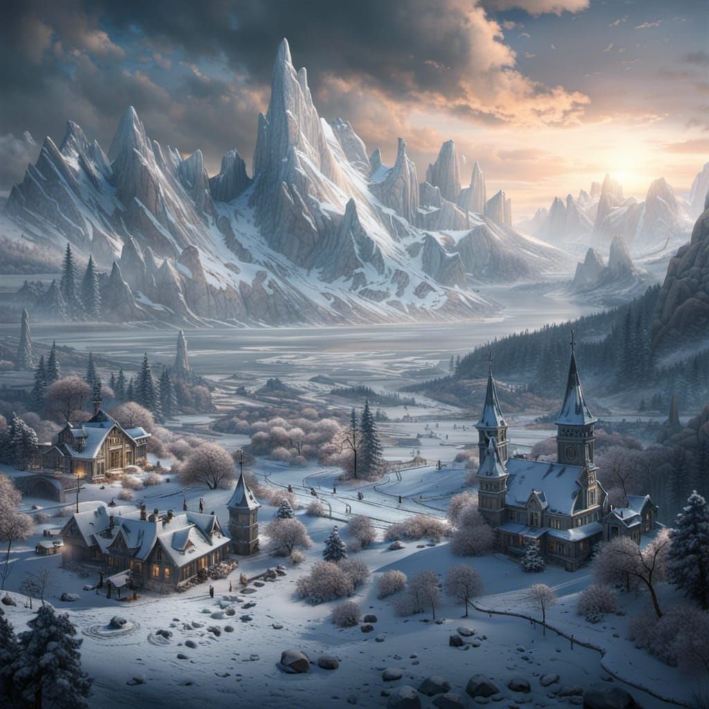 Icy landscape 4 - AI Generated Artwork - NightCafe Creator
