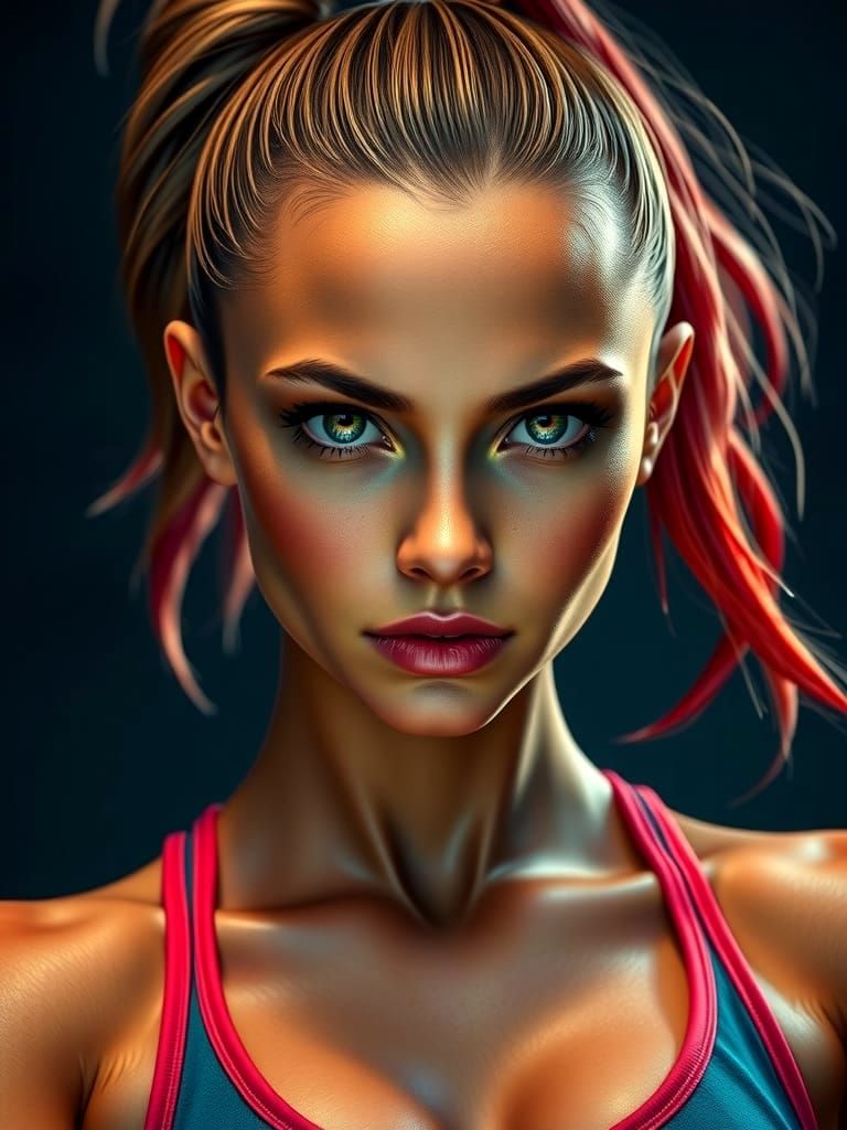 Fitness princess - Fitness Goddess in Triadic Colors Concep...