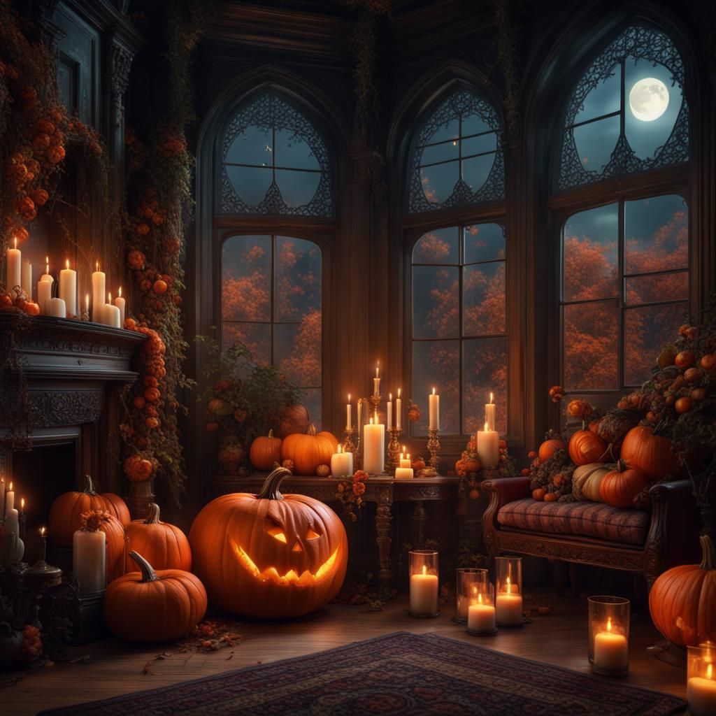 Cozy Halloween - AI Generated Artwork - NightCafe Creator