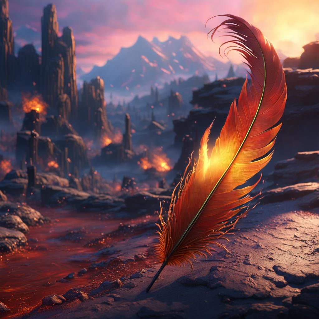 a Phoenix feather - AI Generated Artwork - NightCafe Creator