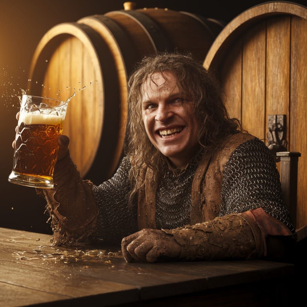 Next to Digan sat a disreputable-looking hobbit cl... - AI Art