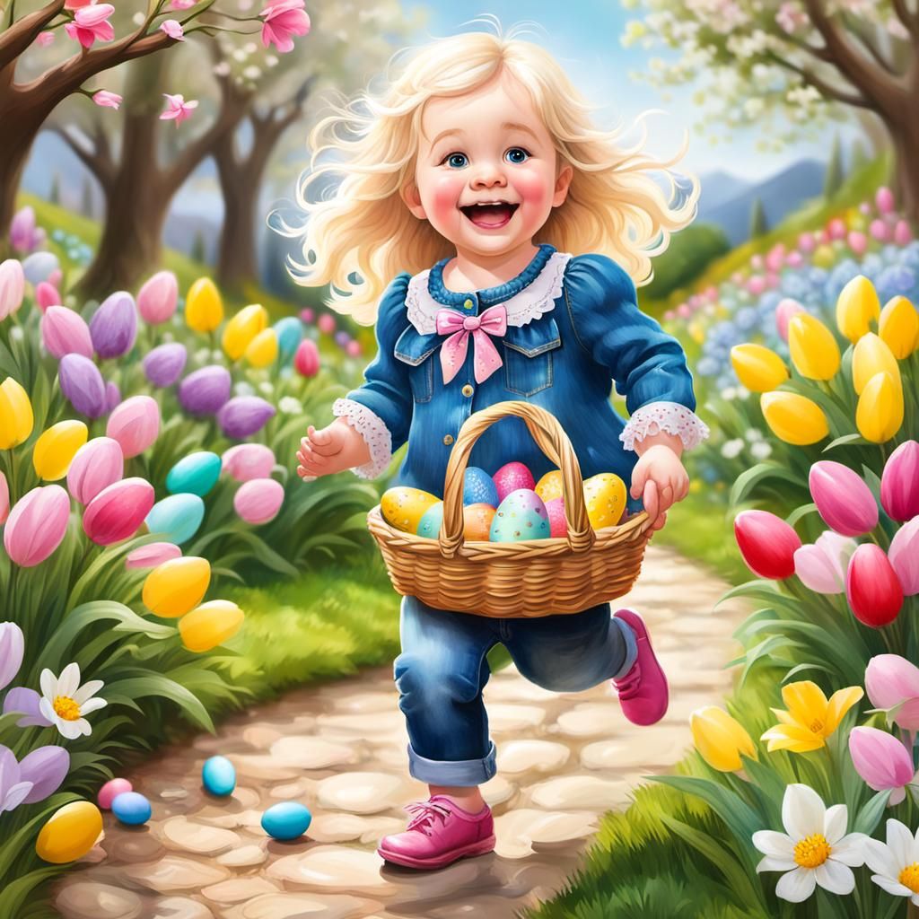 The joy of the Easter Egg hunt! [Design 2] - AI Generated Artwork ...