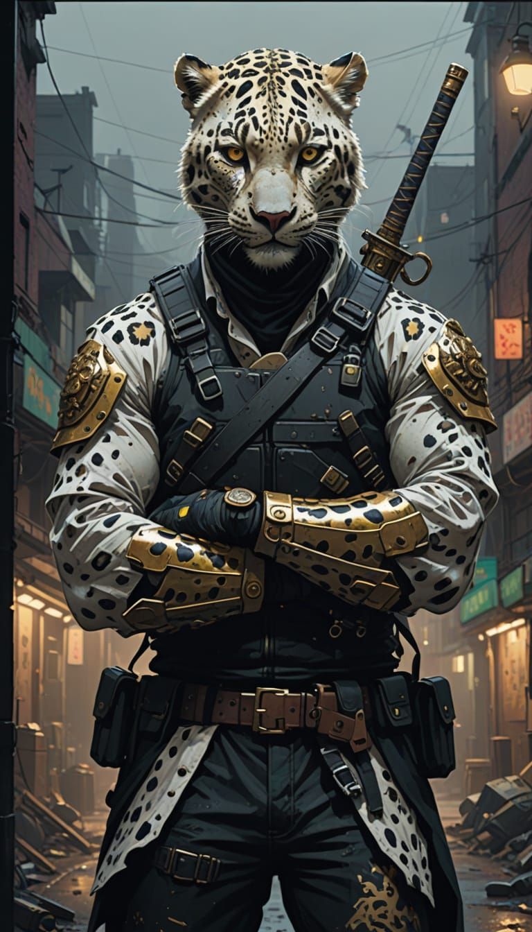 Snow Leopard Warrior, from the Tail of a Soldier book series