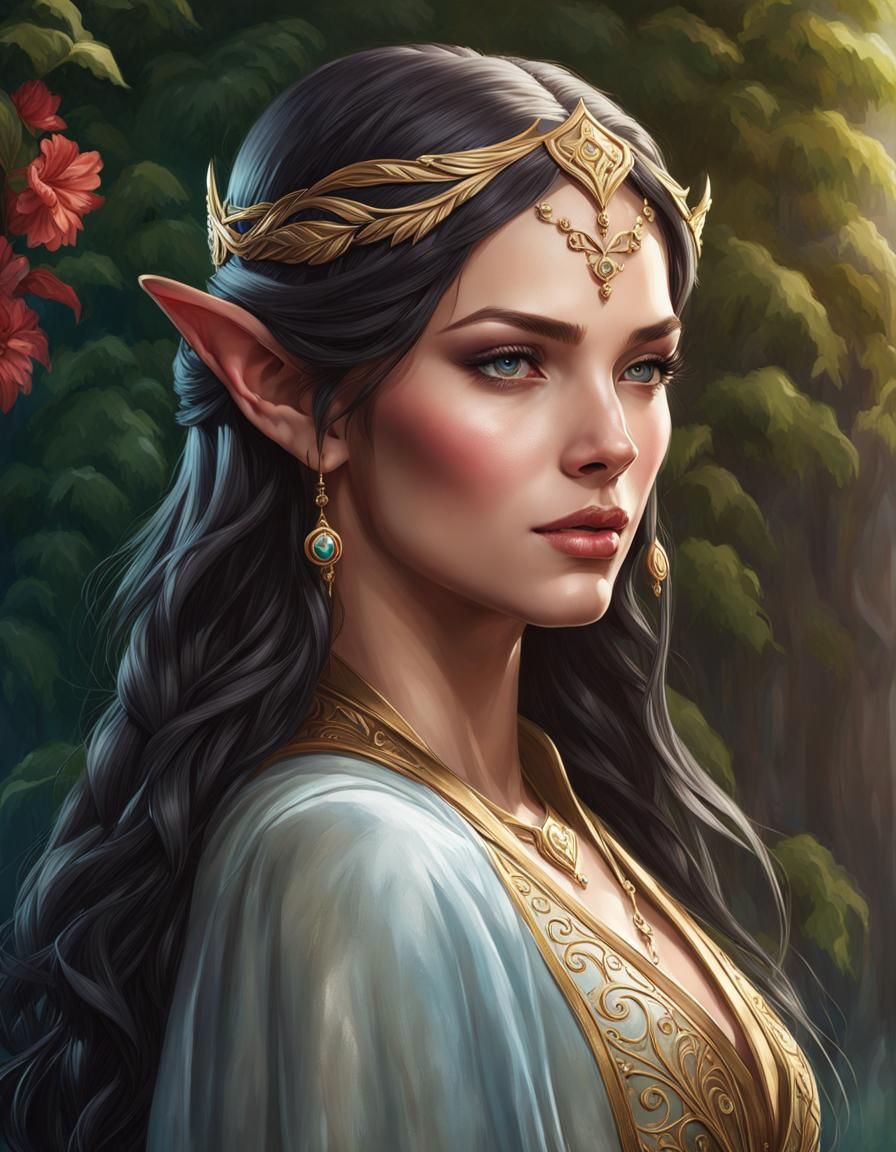 Elf Princess, a Portrait. - AI Generated Artwork - NightCafe Creator
