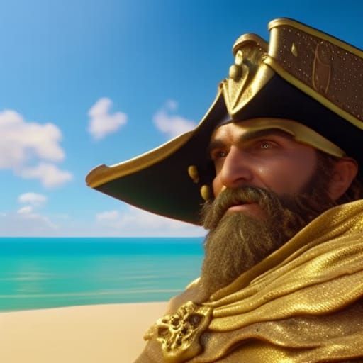 Goldbeard, looking to find his next treasure - AI Generated Artwork ...