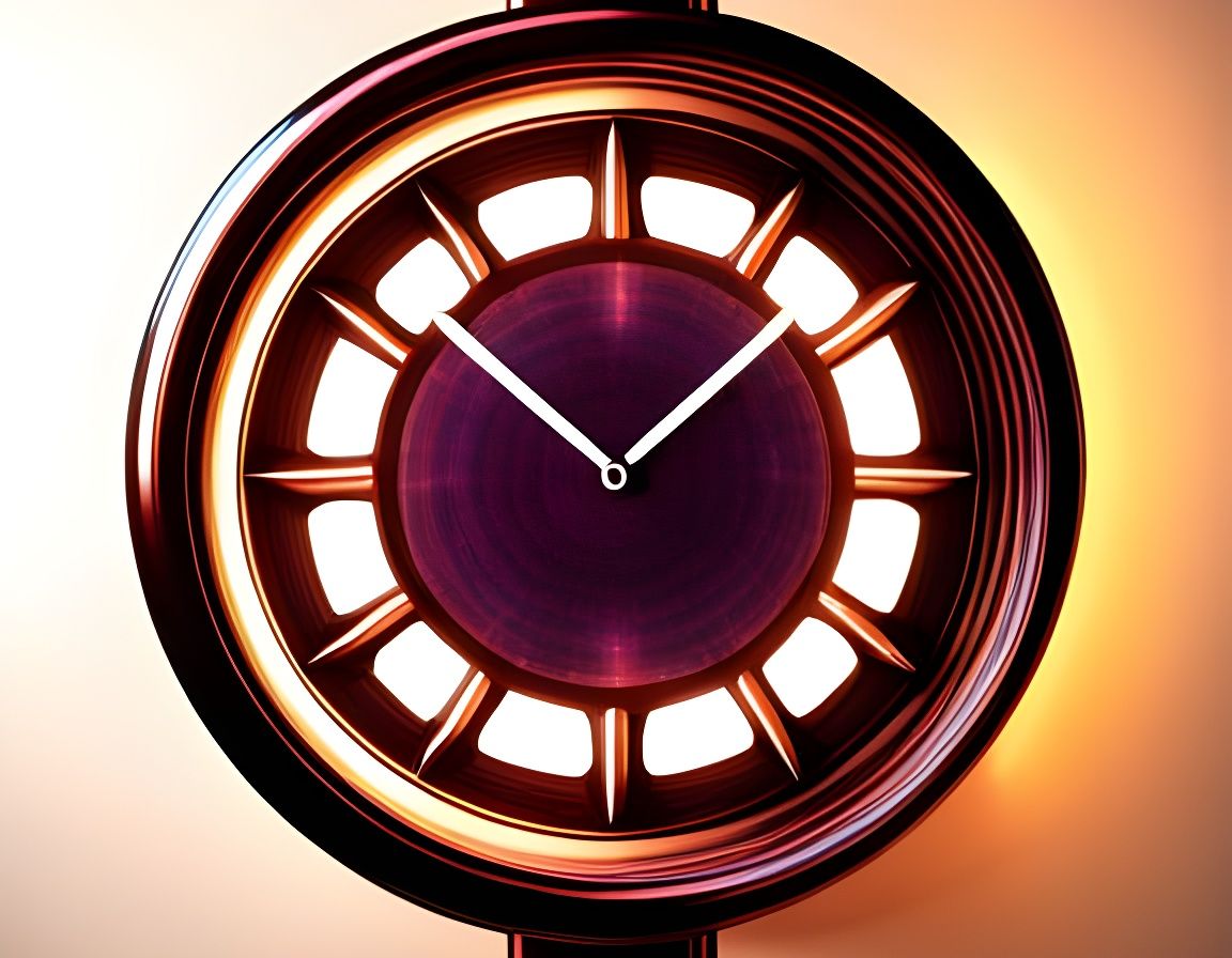 Synthwave clock - AI Generated Artwork - NightCafe Creator