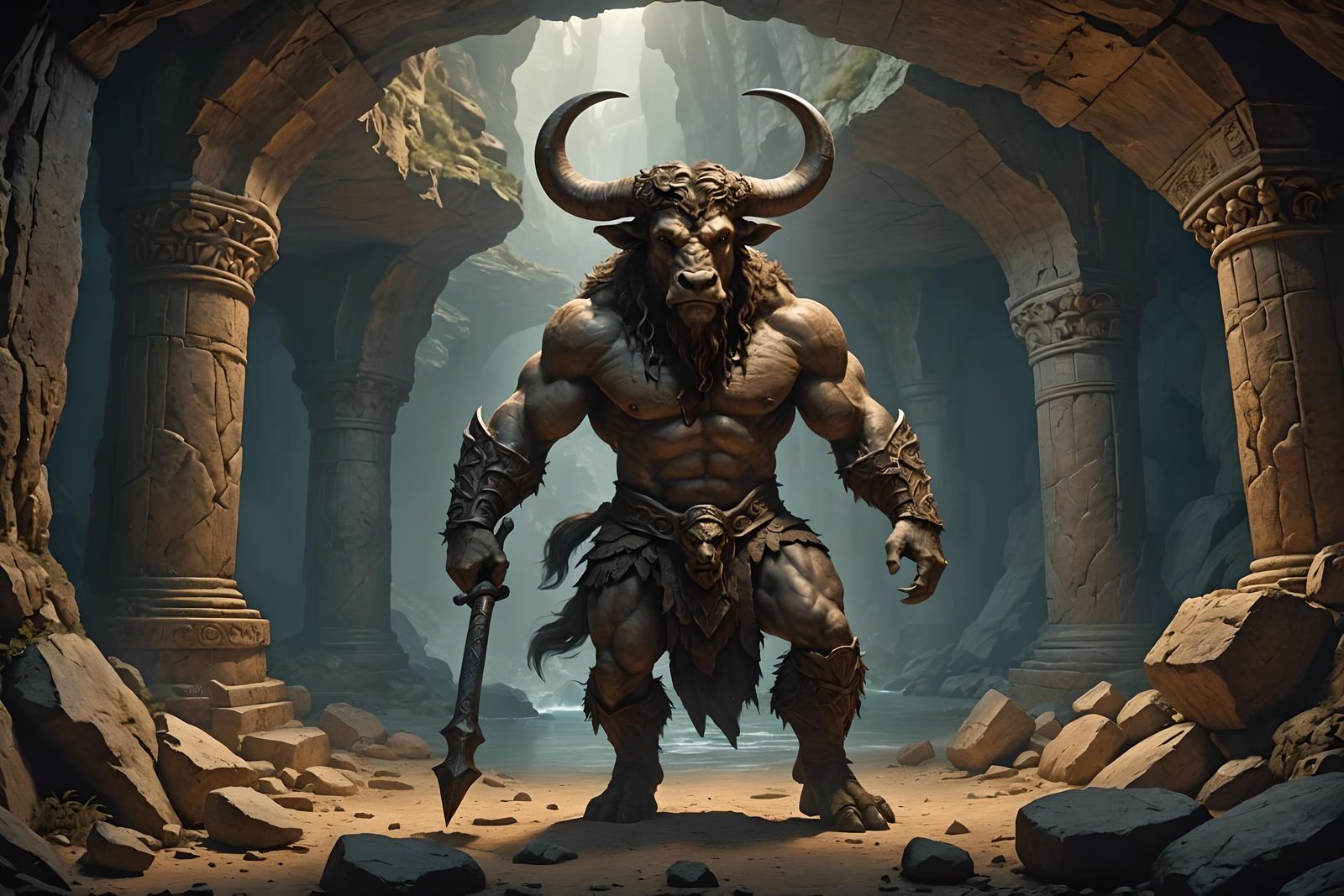 The Minotaur - AI Generated Artwork - NightCafe Creator