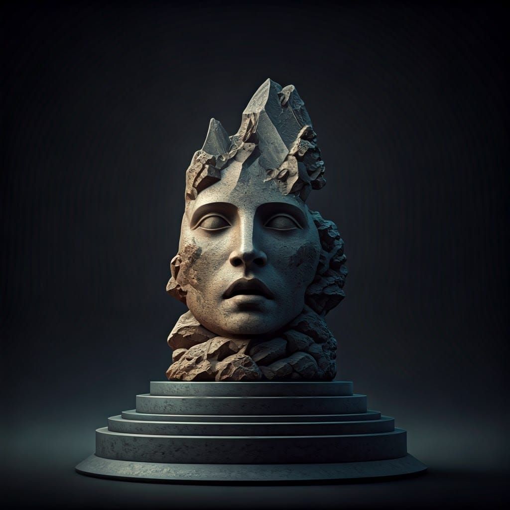 Surreal Geometric Sculpture Inspired by MC Escher'... - AI Art