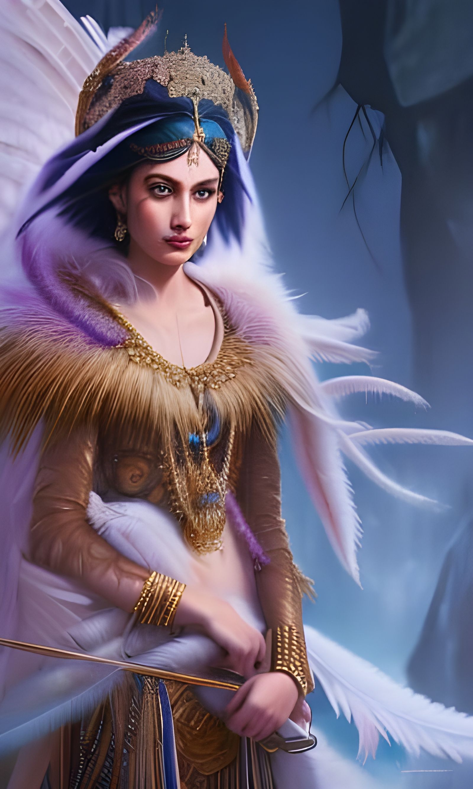 Augury Series - 084 - Limosa lapponica - AI Generated Artwork - NightCafe Creator