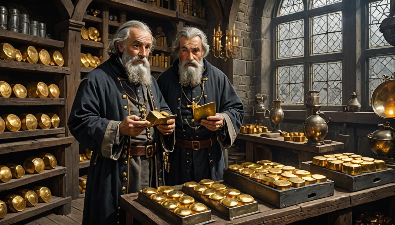 Gold alchemy - AI Generated Artwork - NightCafe Creator