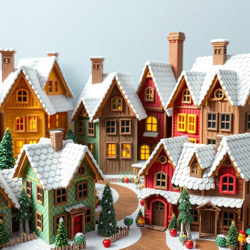 Magnificent village houses made entirely of ripple cardboard and ...