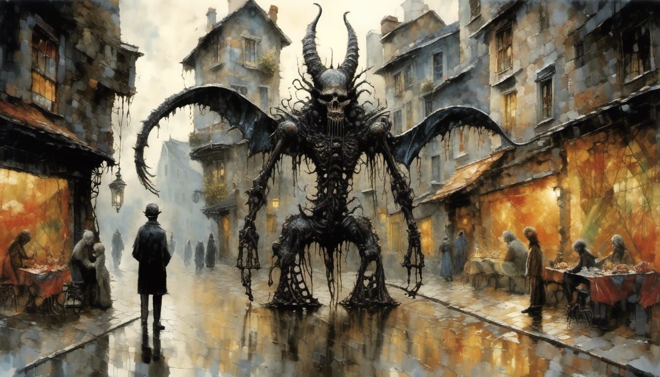 Demon Street - AI Generated Artwork - NightCafe Creator